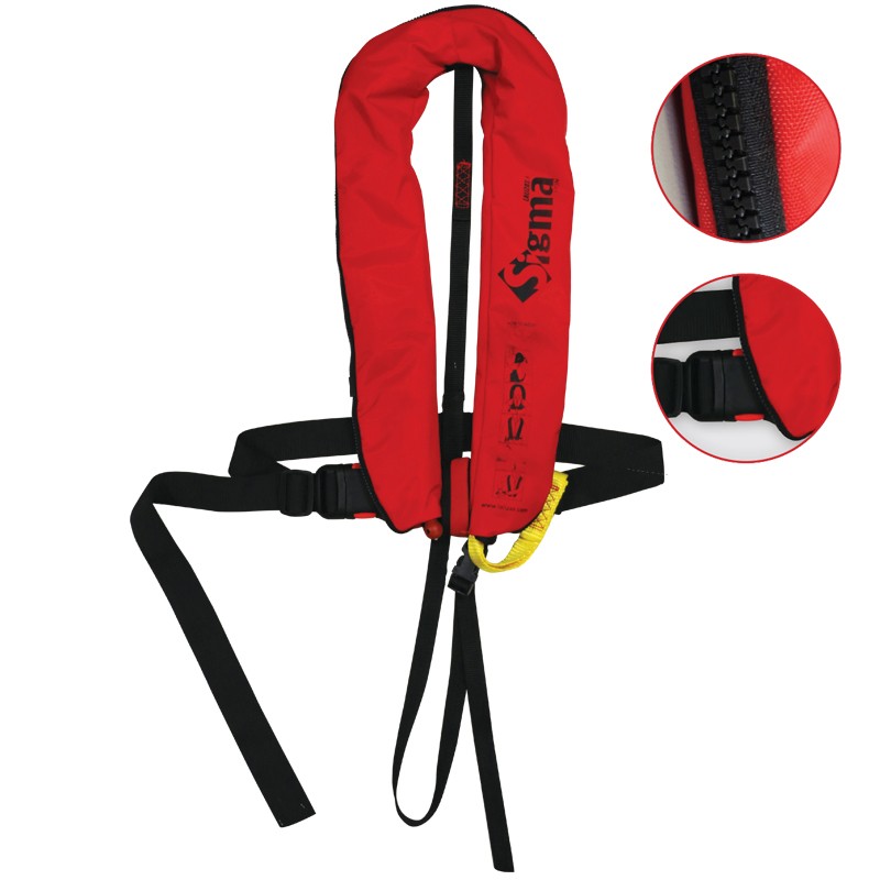 Sigma Infl.Lifejacket, Auto, 170N, w/Plastic Buckle, ISO, Adult